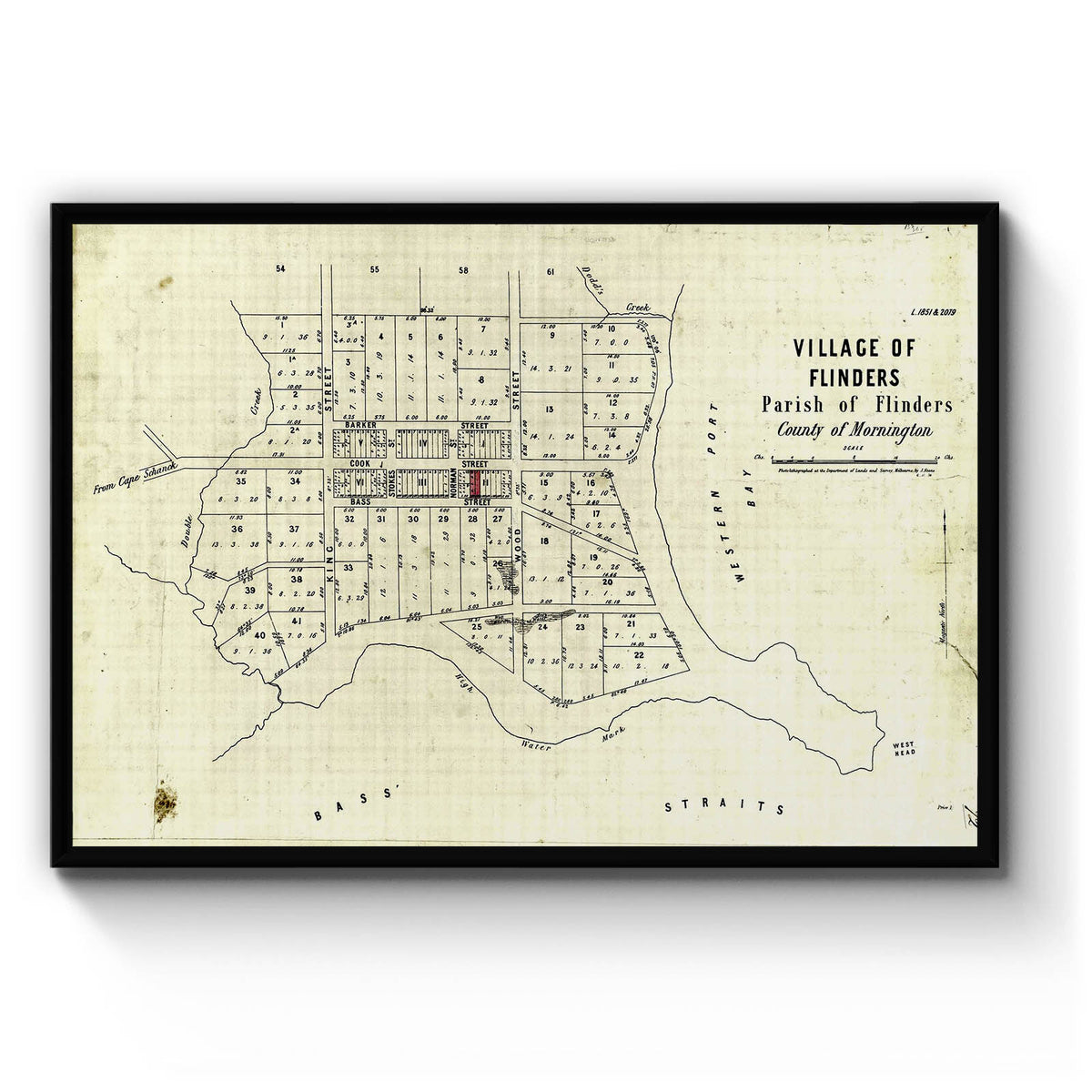 Flinders, Victoria Australia Vintage Map #4 (1874) – Vintage Maps