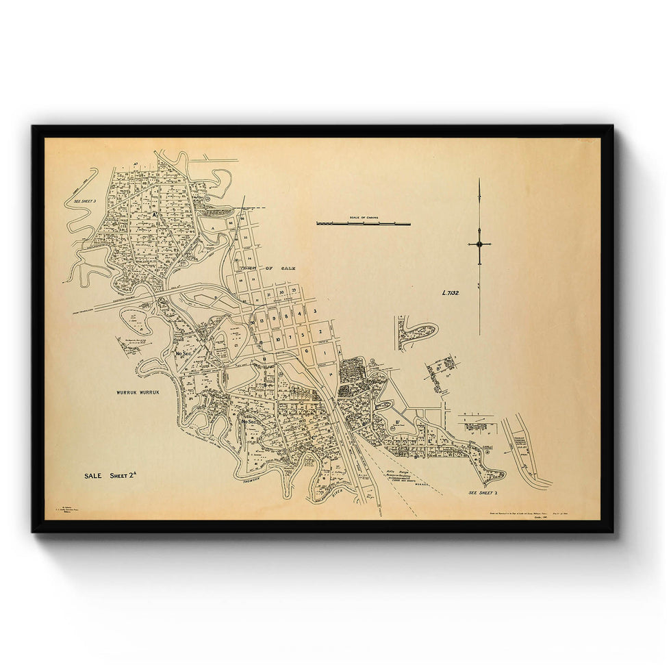 Sale, Victoria Vintage Maps