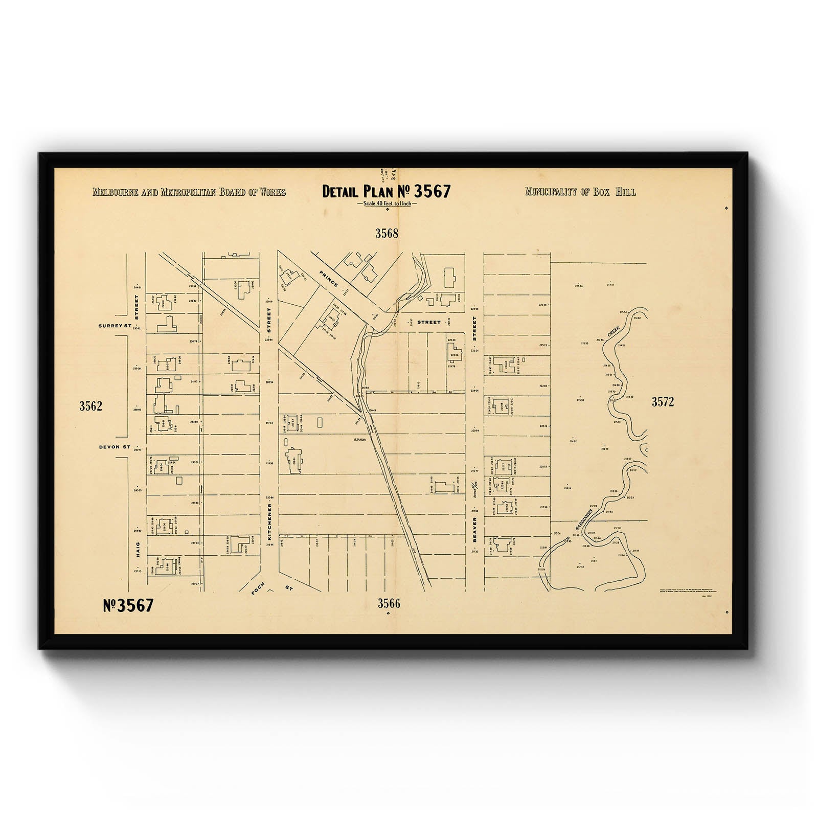 Box Hill, Victoria Australia Vintage Map #90 (1953) – Vintage Maps