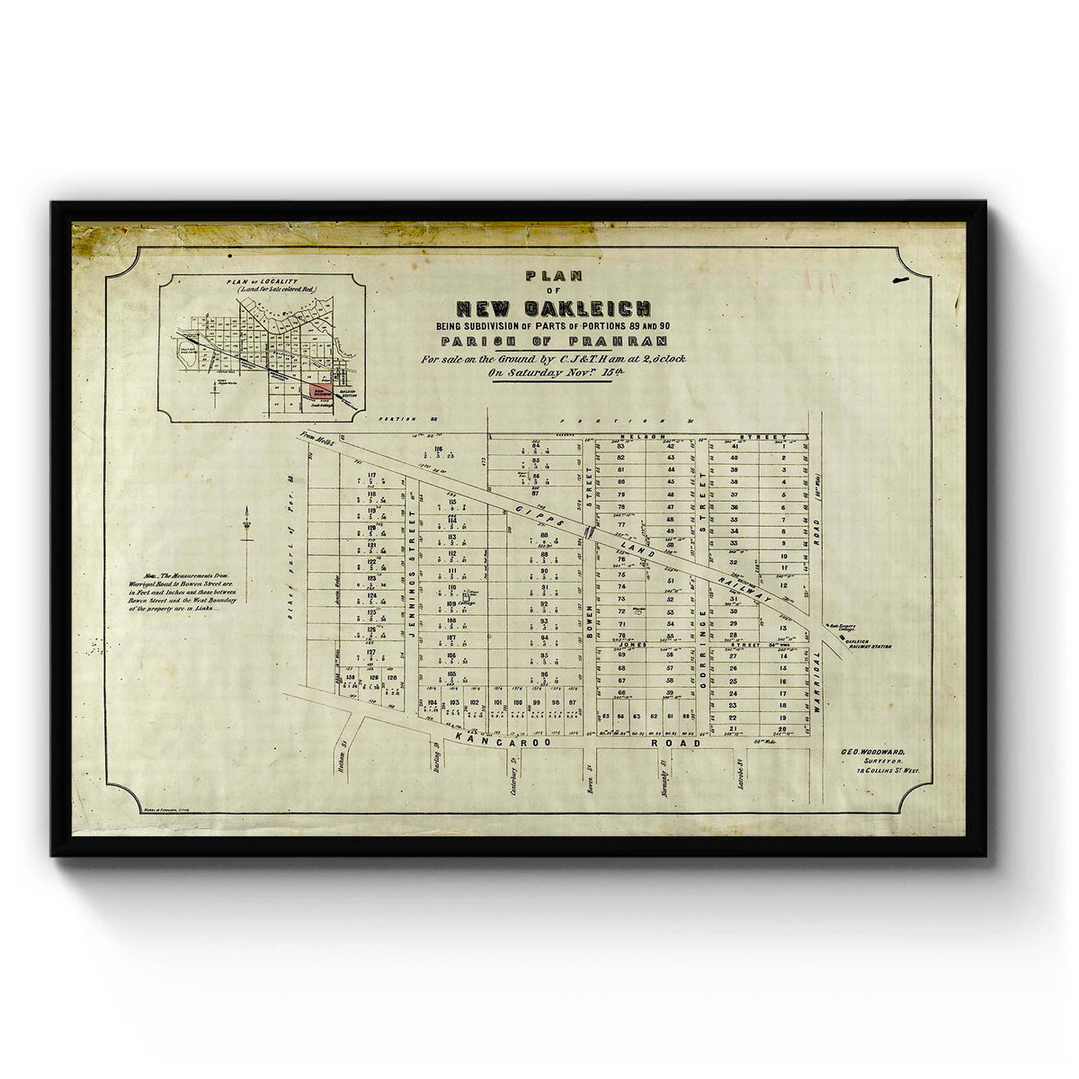 Oakleigh, Victoria Australia Vintage Map #26 (1879?) – Vintage Maps