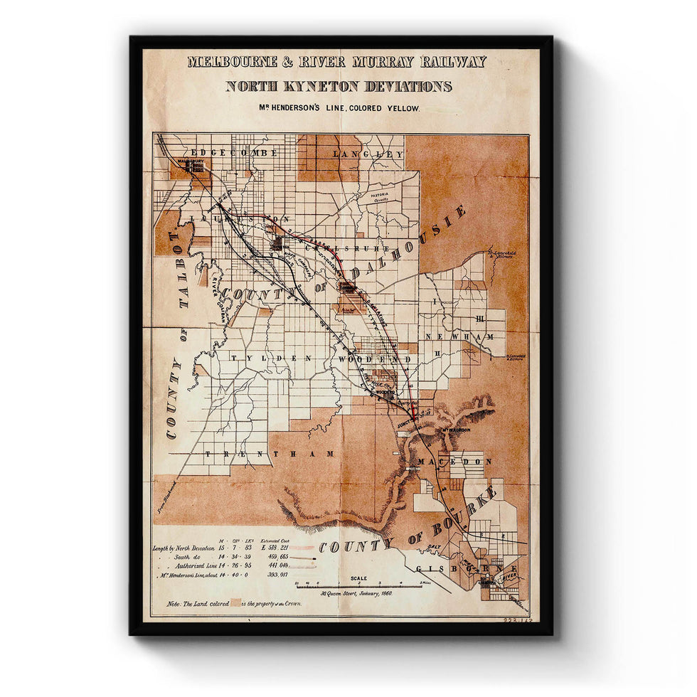 Gisborne, Victoria Vintage Maps