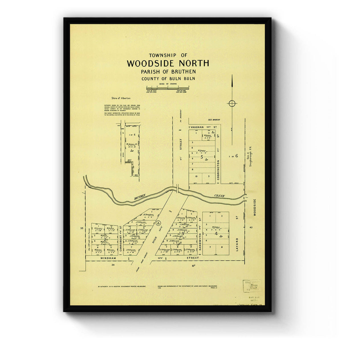 Woodside, Victoria Australia Vintage Map #6 (1956) – Vintage Maps
