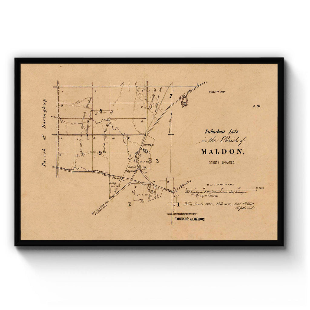 Maldon, Victoria Vintage Maps