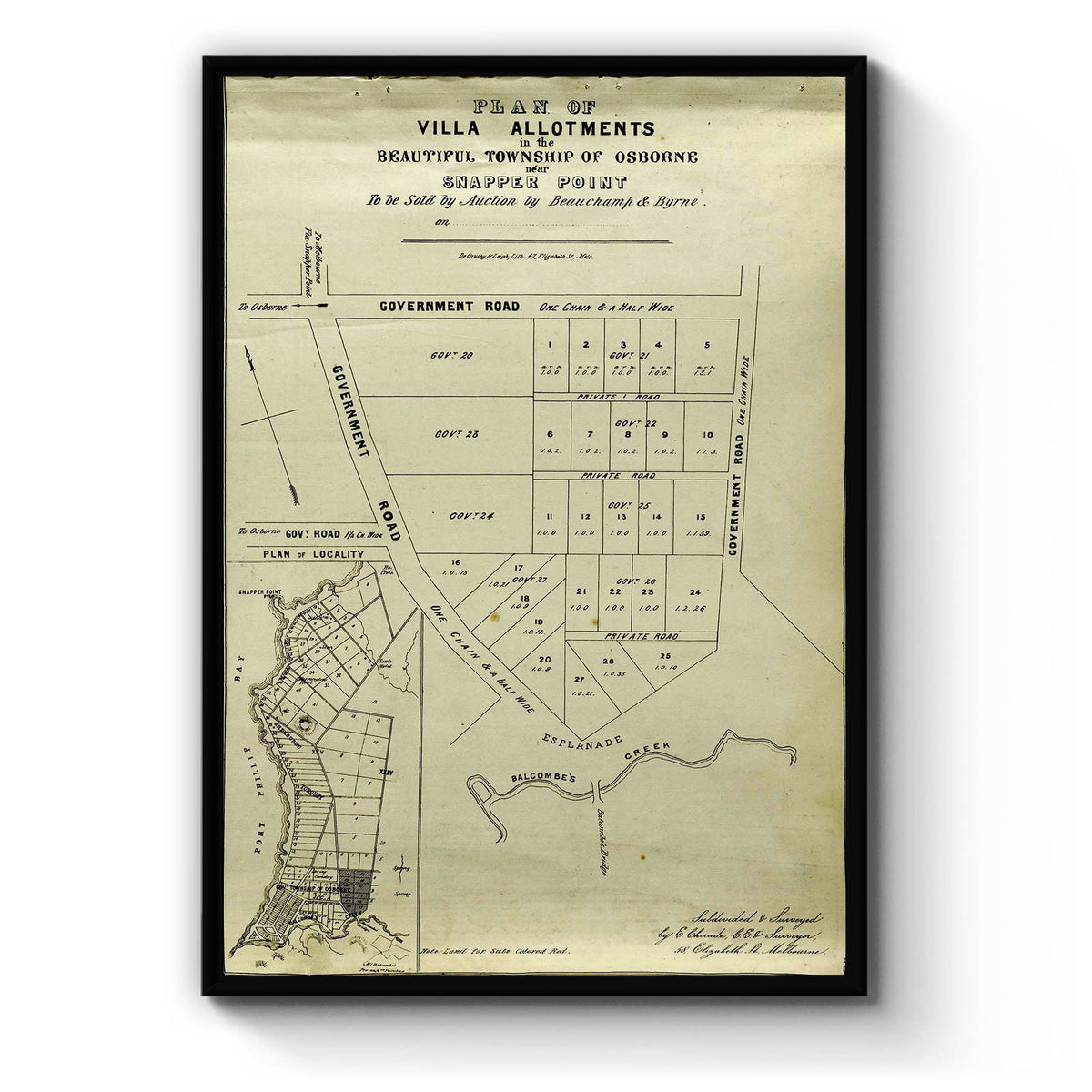 Mount Martha, Victoria Australia Vintage Map #11 (186-?) – Vintage Maps