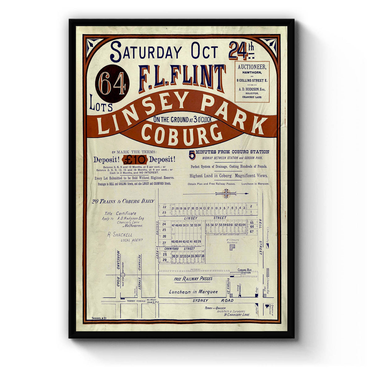 Coburg, Victoria Australia Vintage Map #66 (1880) – Vintage Maps