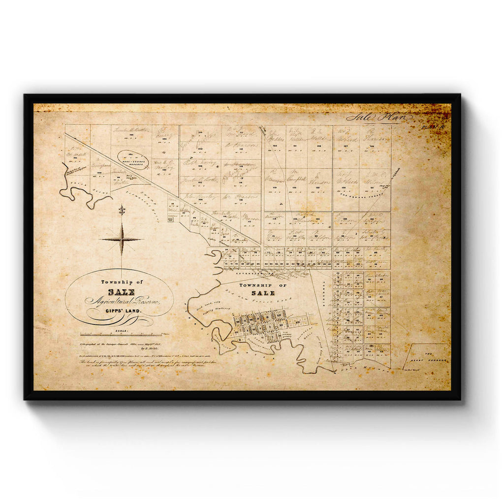 Sale, Victoria Vintage Maps