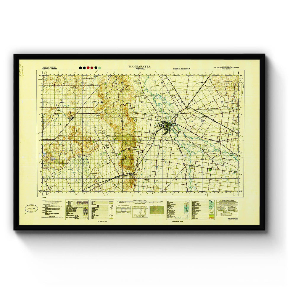 Wangaratta, Victoria Vintage Maps
