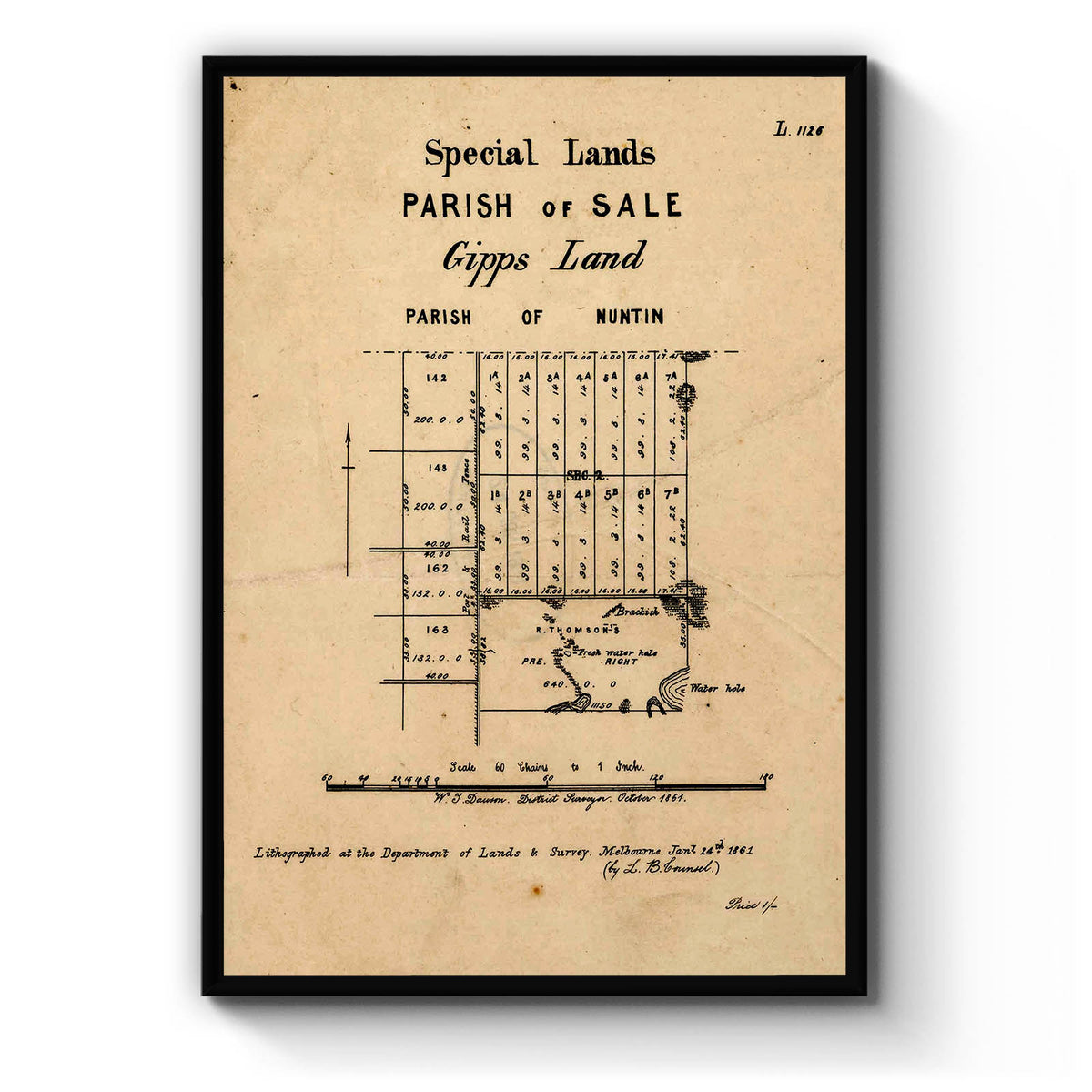 Sale, Victoria Australia Vintage Map #5 (1861) – Vintage Maps