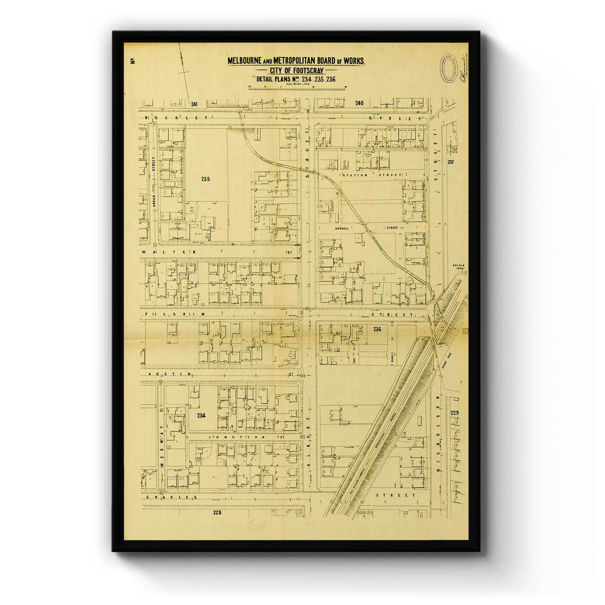 Footscray, Victoria Australia Vintage Map #42 (1895) – Vintage Maps