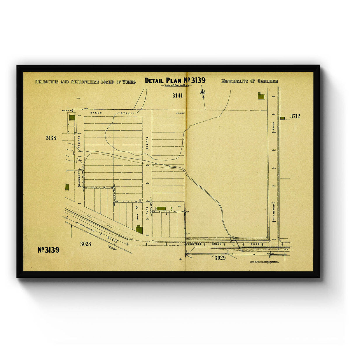 Oakleigh, Victoria Australia Vintage Map #39 (1945) – Vintage Maps