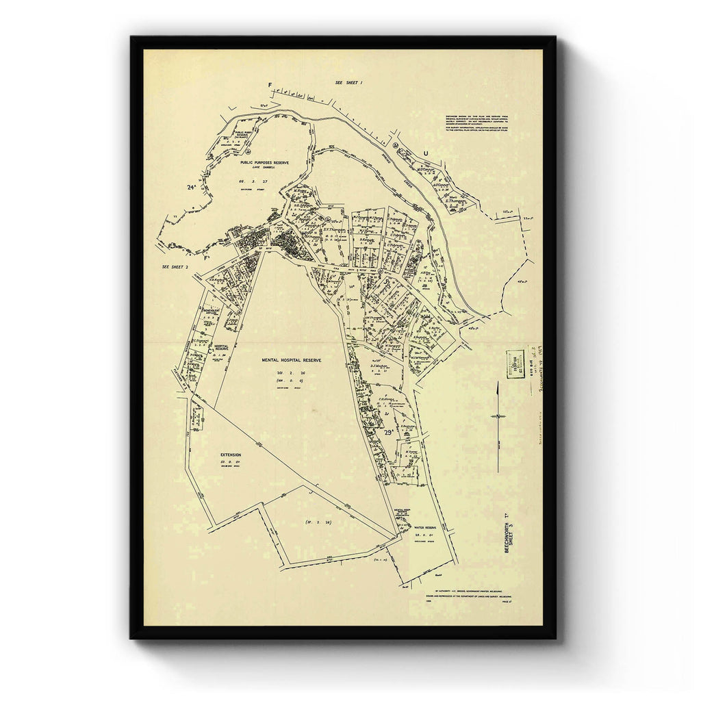 Beechworth, Victoria Vintage Maps