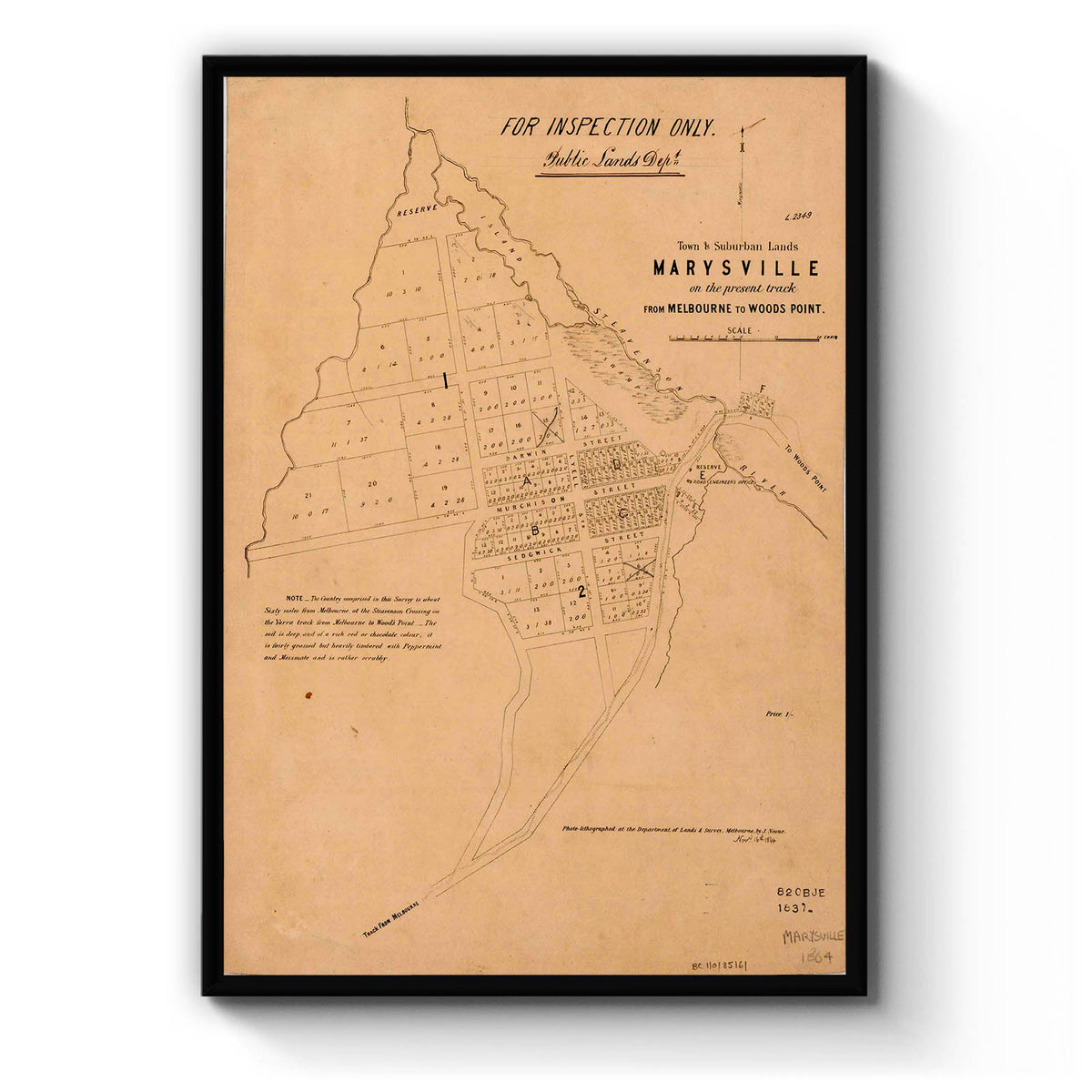 Marysville, Victoria Australia Vintage Map #3 (1864) – Vintage Maps