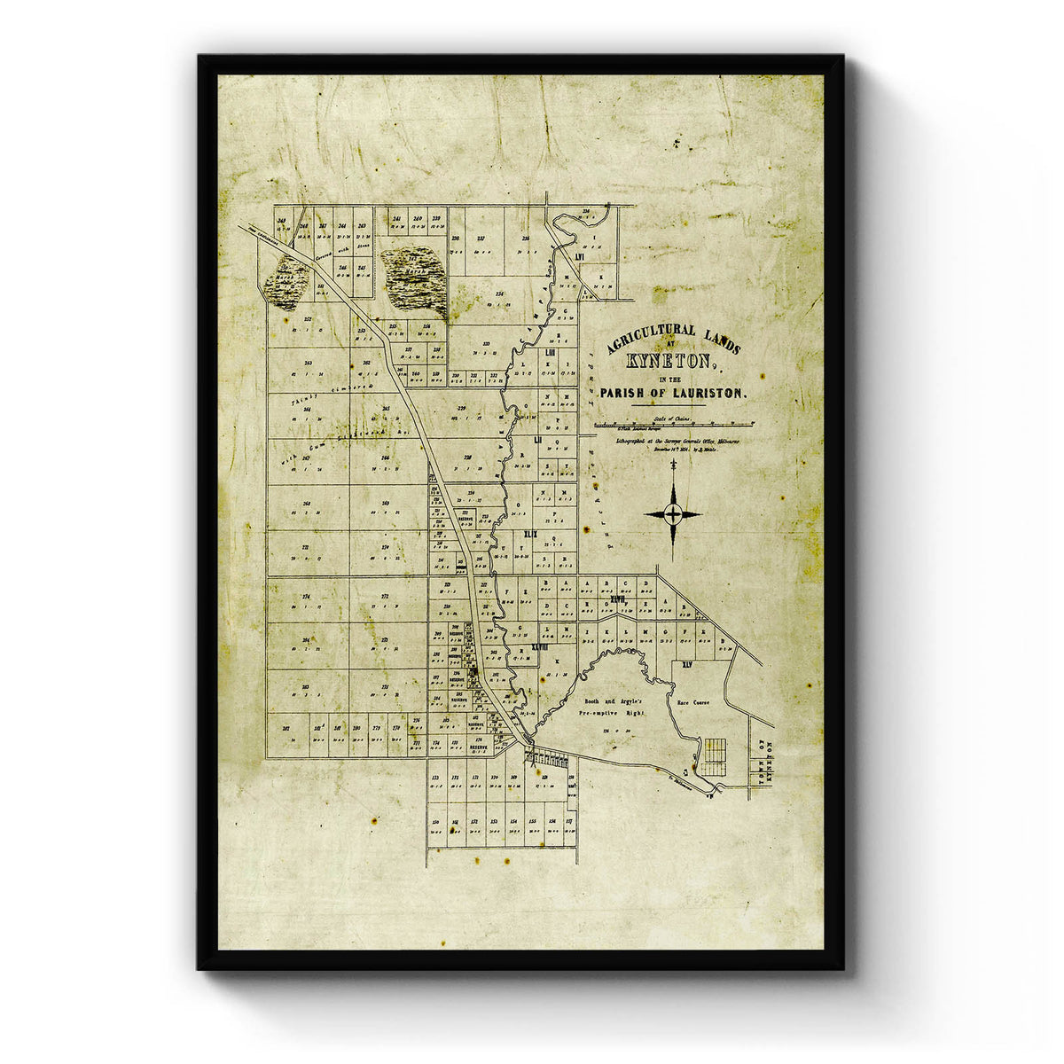 Kyneton, Victoria Australia Vintage Map #8 (1854) – Vintage Maps