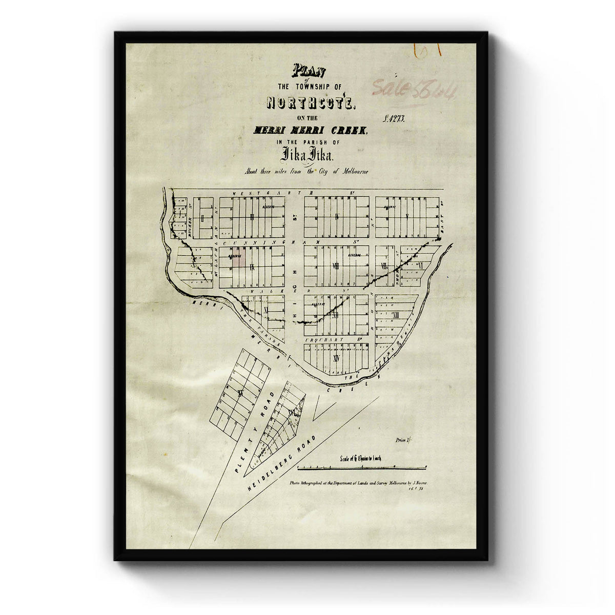 Northcote, Victoria Australia Vintage Map #57 (1875) – Vintage Maps