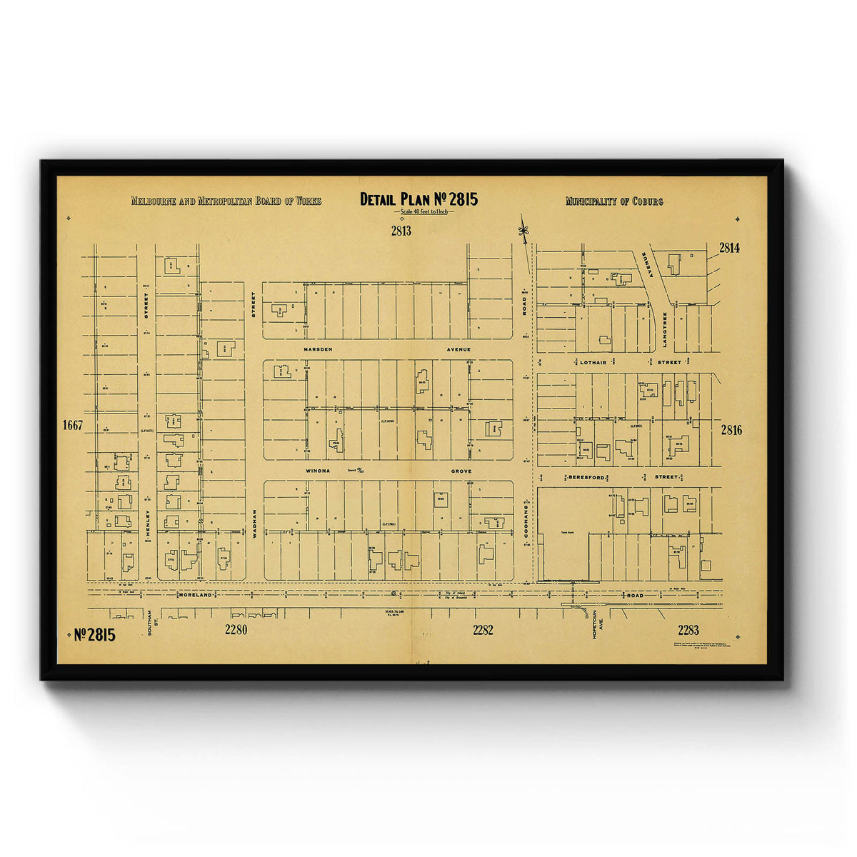 Coburg, Victoria Australia Vintage Map #73 (1949) – Vintage Maps