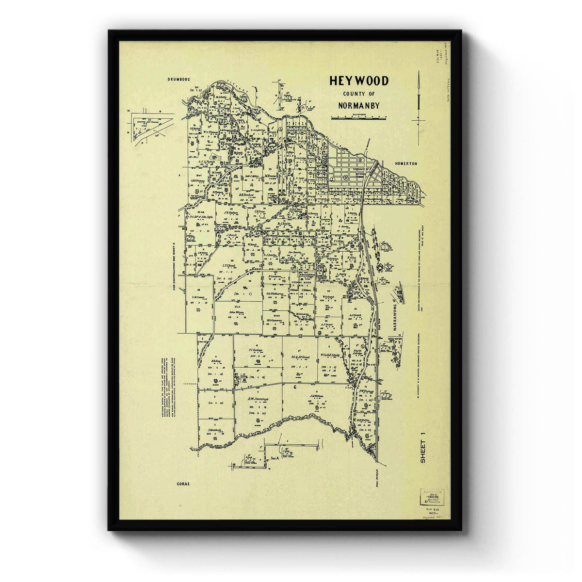Heywood, Victoria Australia Vintage Map #4 (1957) – Vintage Maps