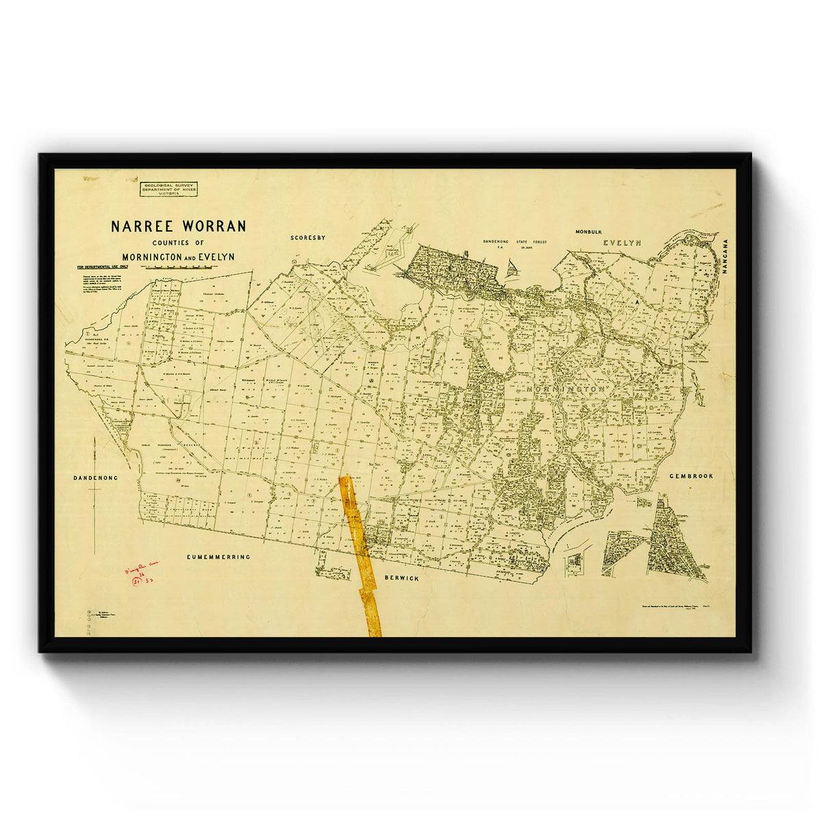 Belgrave, Victoria Australia Vintage Map #1 (1948) – Vintage Maps