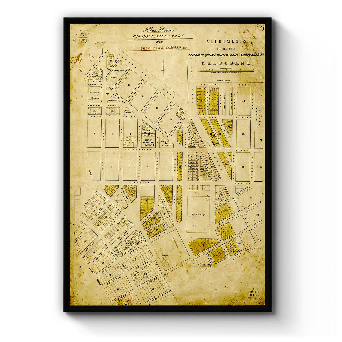 North Melbourne, Victoria Australia Vintage Map #19 (1858) – Vintage Maps