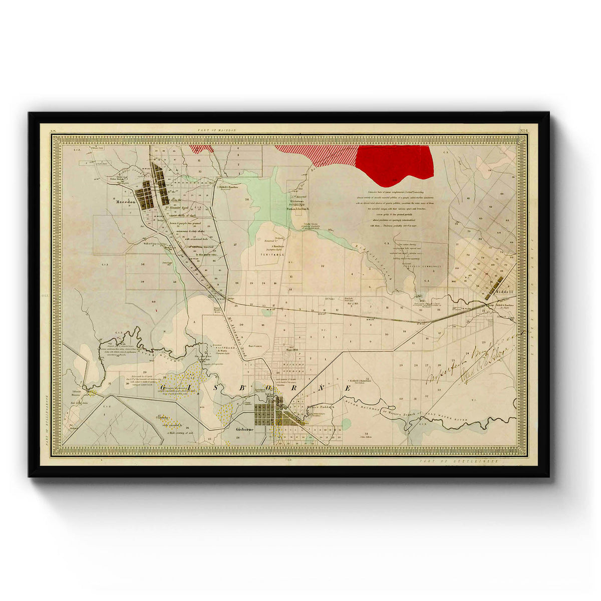 Gisborne, Victoria Australia Vintage Map #5b (1860) – Vintage Maps