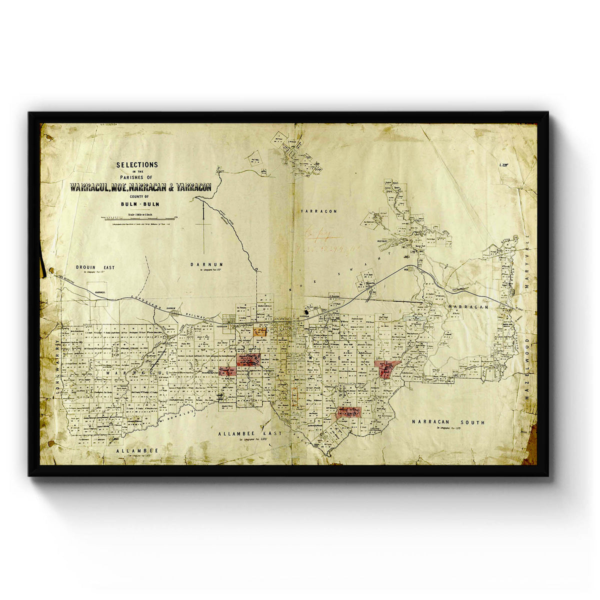 Moe, Victoria Australia Vintage Map #1 (1893) – Vintage Maps