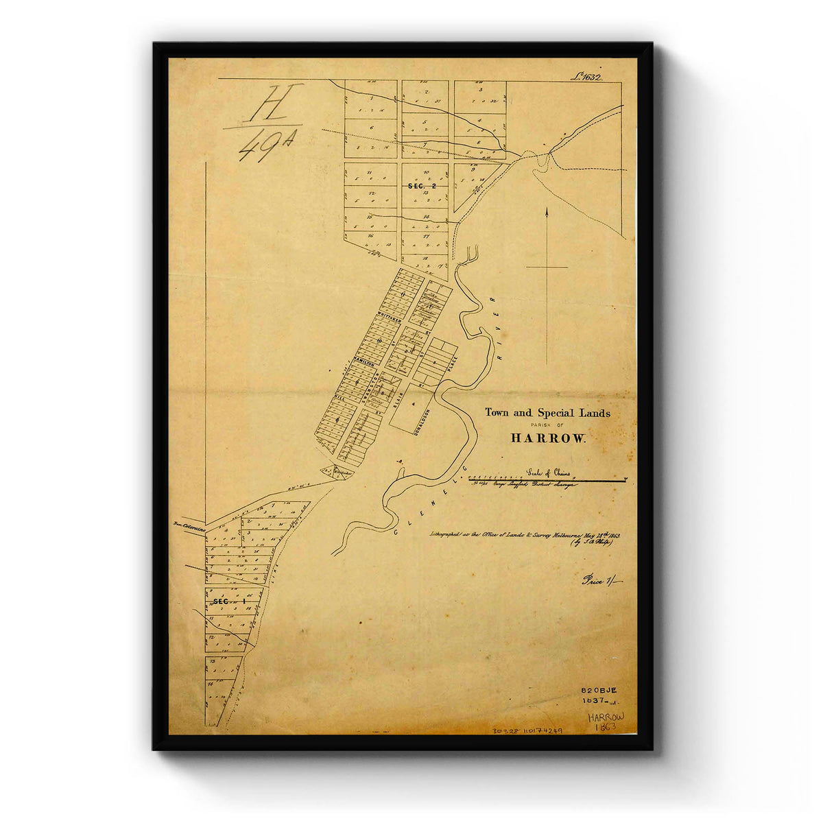 Harrow, Victoria Australia Vintage Map #1 (1863) – Vintage Maps