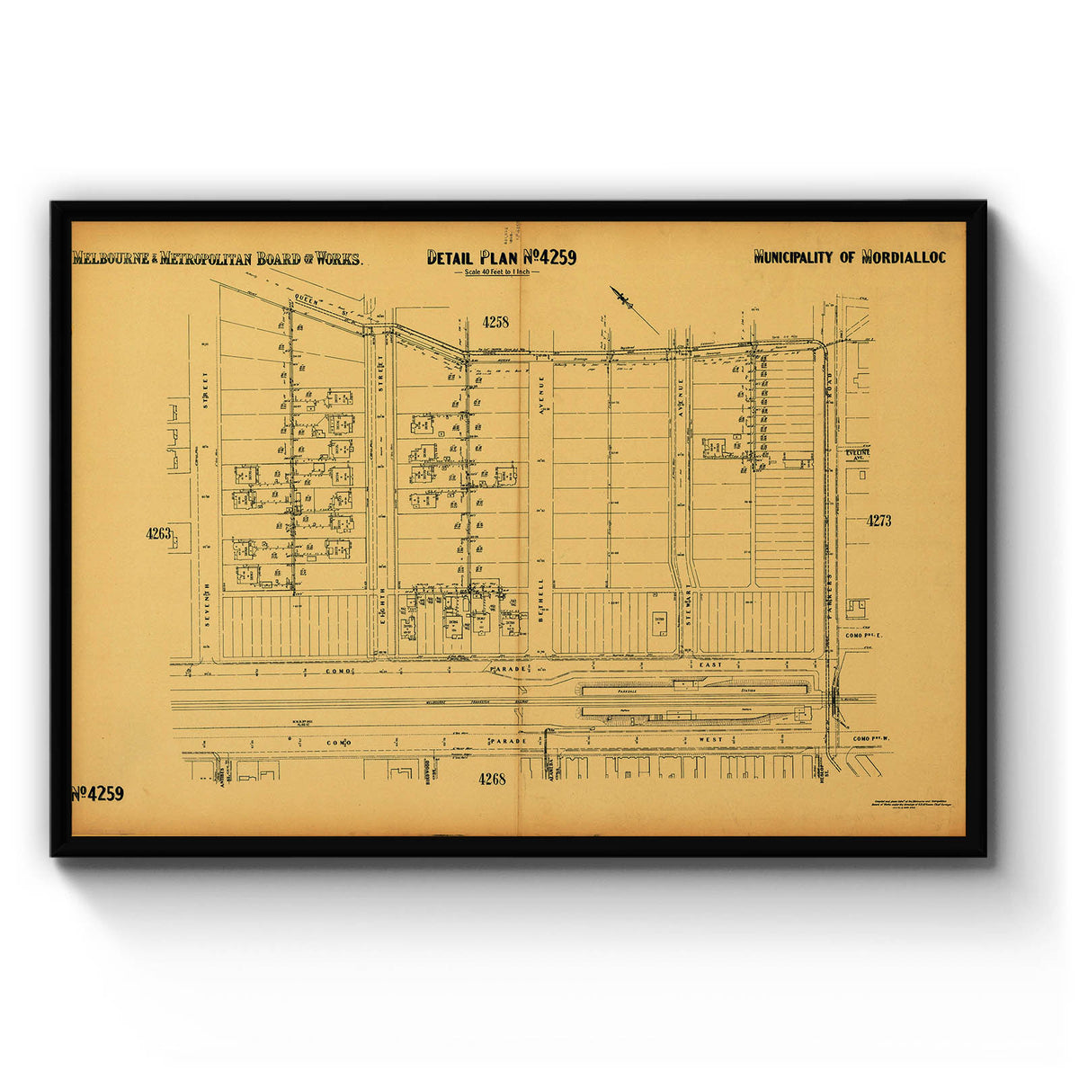 Mordialloc, Victoria Australia Vintage Map #86 (1940) – Vintage Maps