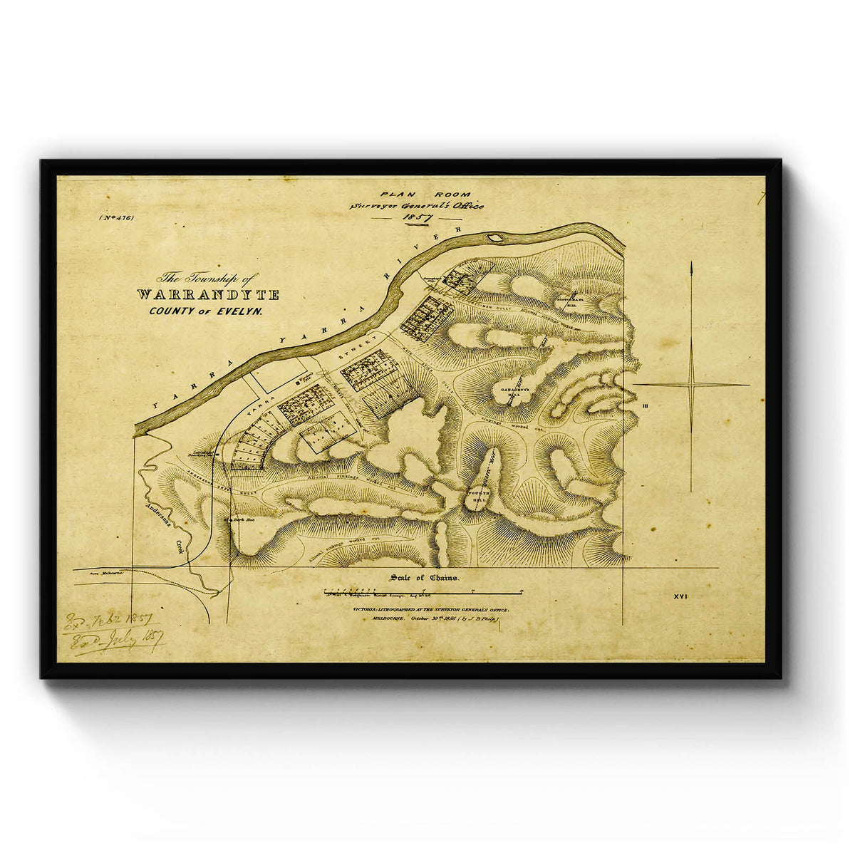Warrandyte, Victoria Australia Vintage Map #7 (1859) – Vintage Maps
