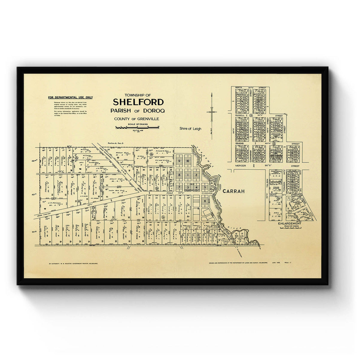 Shelford, Victoria Australia Vintage Map #2 (1955) – Vintage Maps