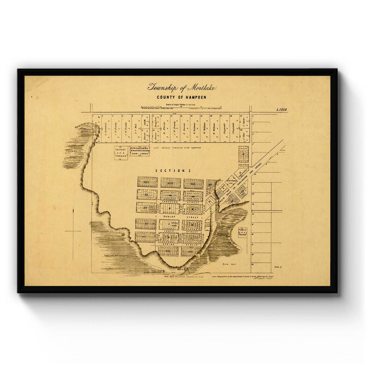 Mortlake, Victoria Australia Vintage Map #4 (1866) – Vintage Maps