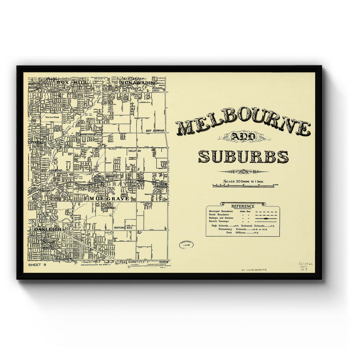 Mulgrave, Victoria Australia Vintage Map #7 (1957) – Vintage Maps