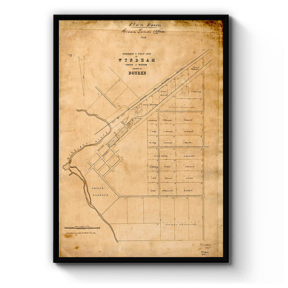 Wyndham, Victoria Australia Vintage Map #8 (1859) – Vintage Maps