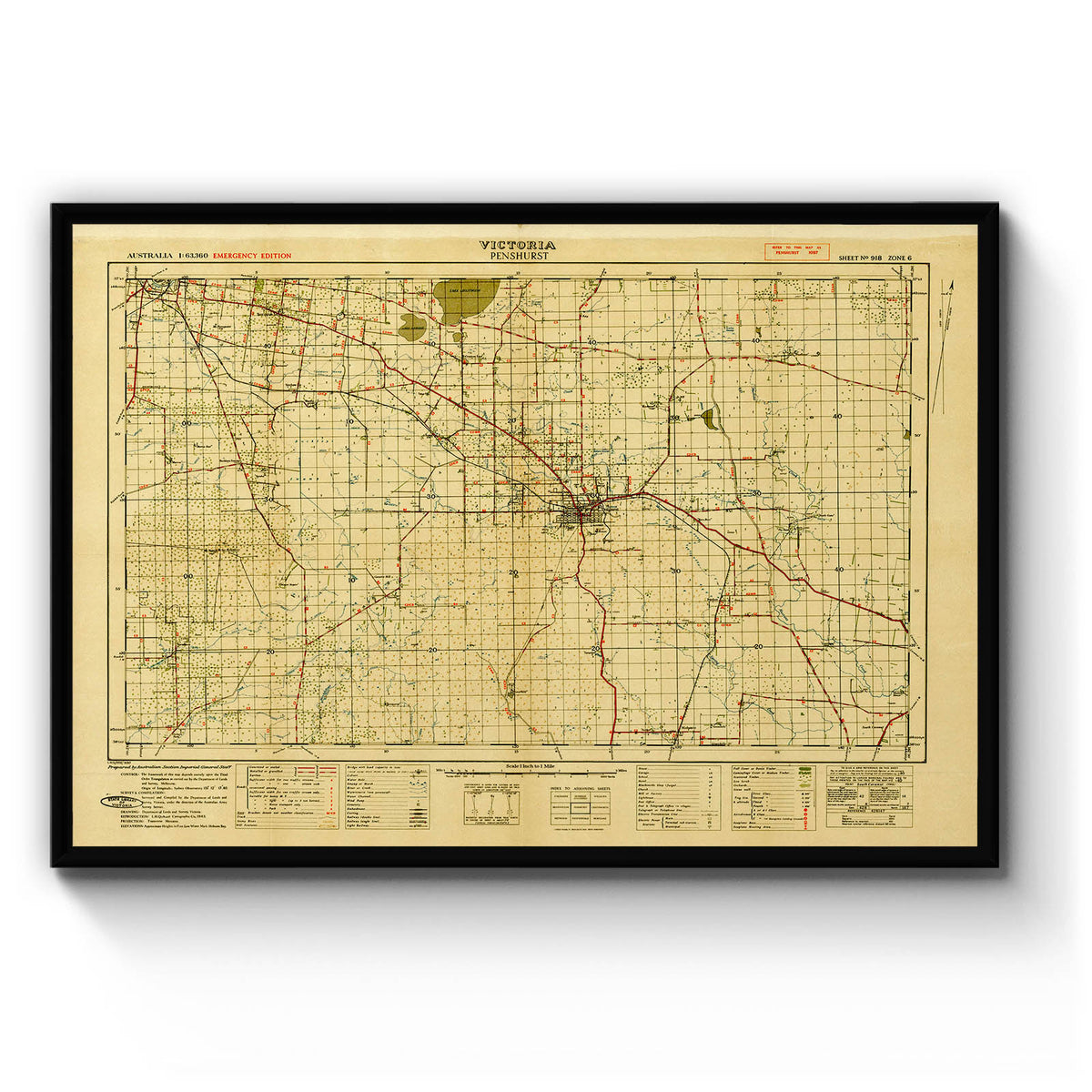 Penshurst, Victoria Australia Vintage Map #6 (1943) – Vintage Maps