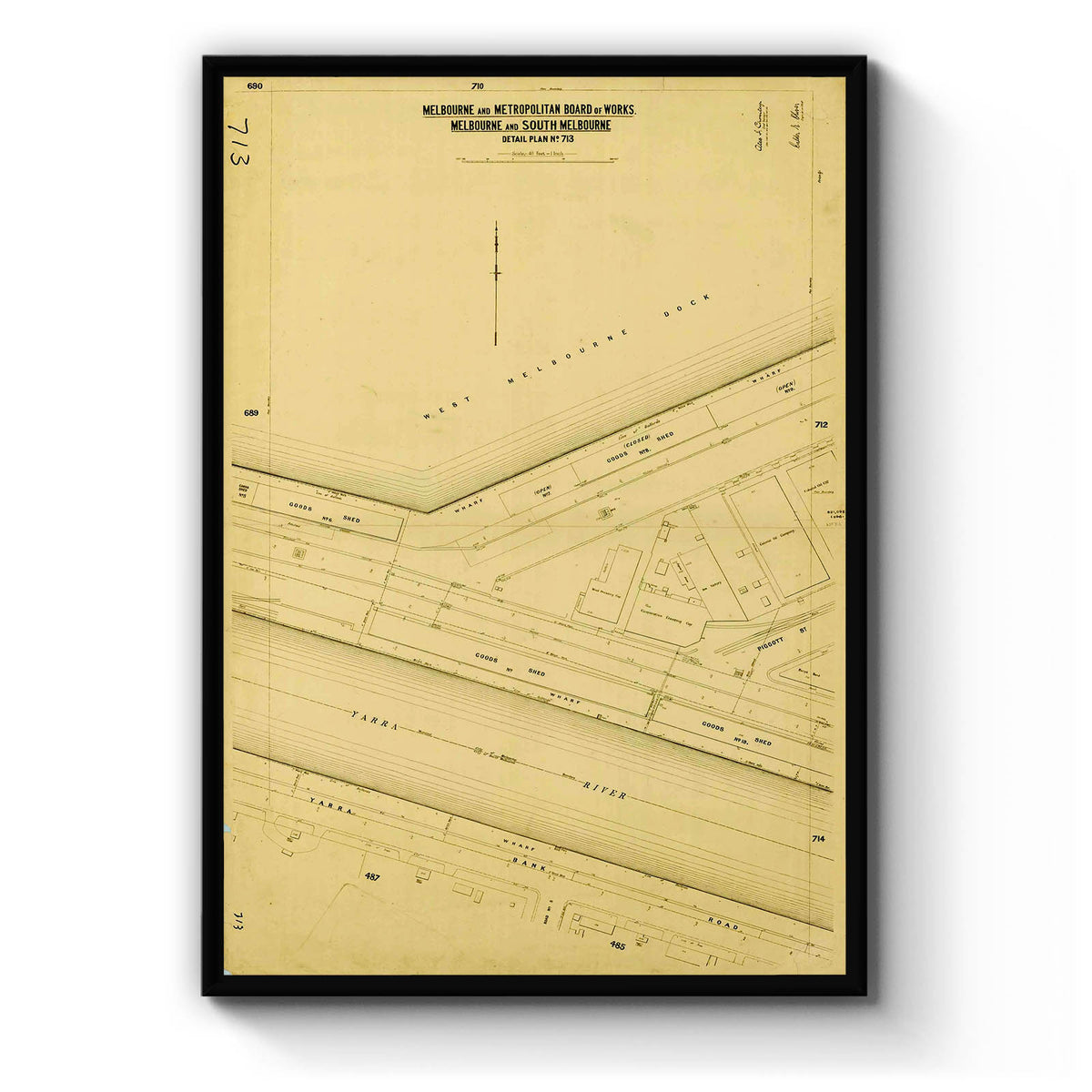 Docklands, Victoria Australia Vintage Map #2 (1910) – Vintage Maps