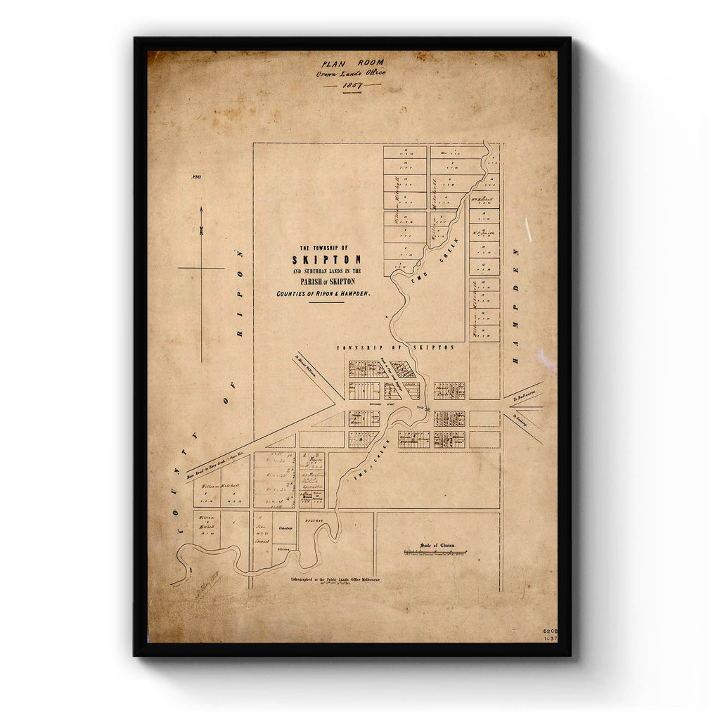 Skipton, Victoria Vintage Maps
