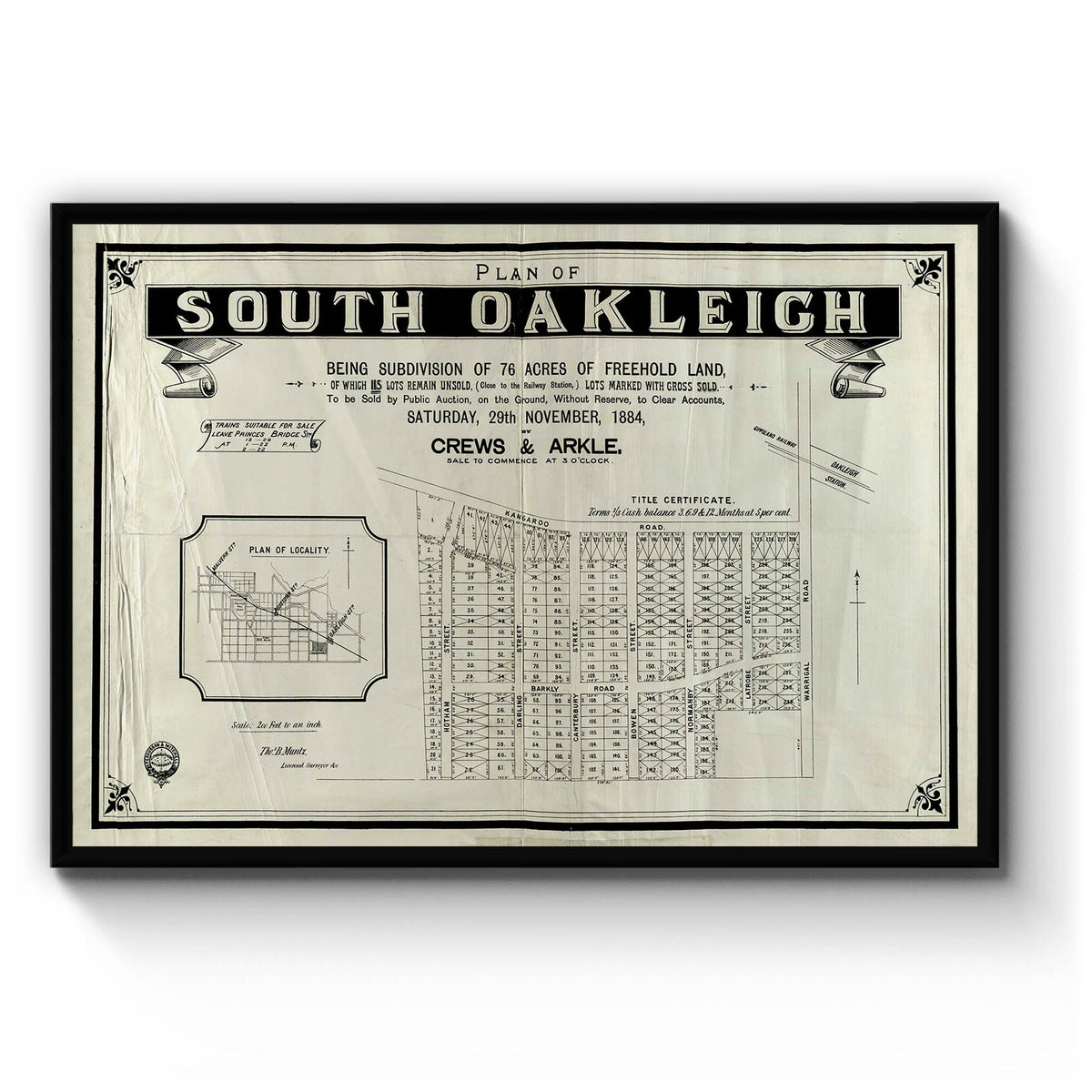 Oakleigh, Victoria Australia Vintage Map #16 (1884) – Vintage Maps