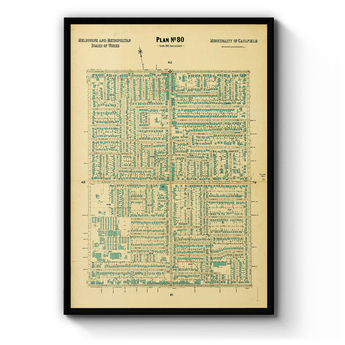 Caulfield, Victoria Australia Vintage Map #57 (194-) – Vintage Maps