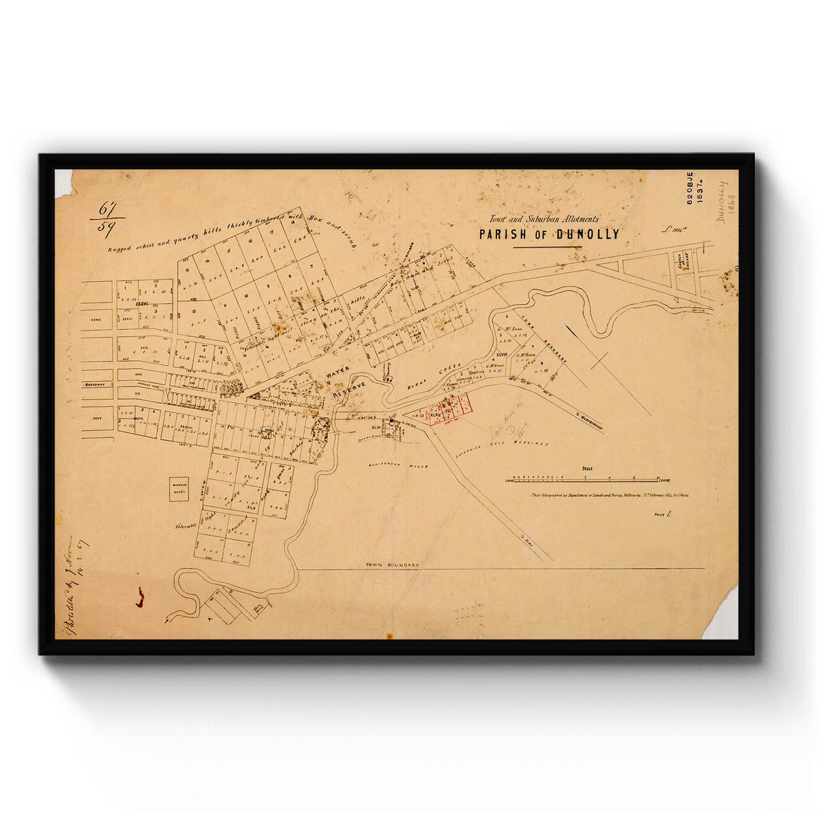 Dunolly, Victoria Australia Vintage Map #6 (1864) – Vintage Maps