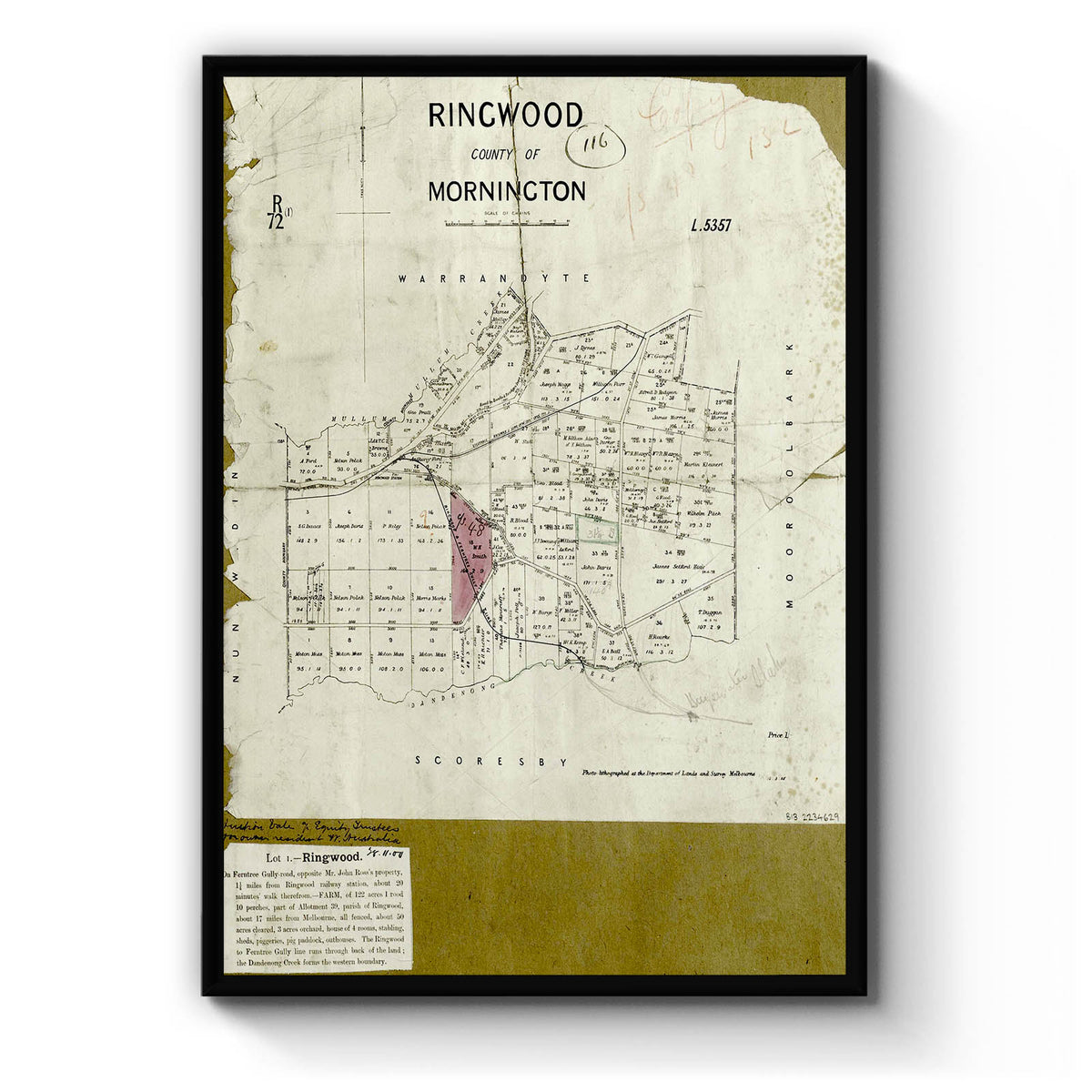 Ringwood, Victoria Australia Vintage Map #7 (1885) – Vintage Maps