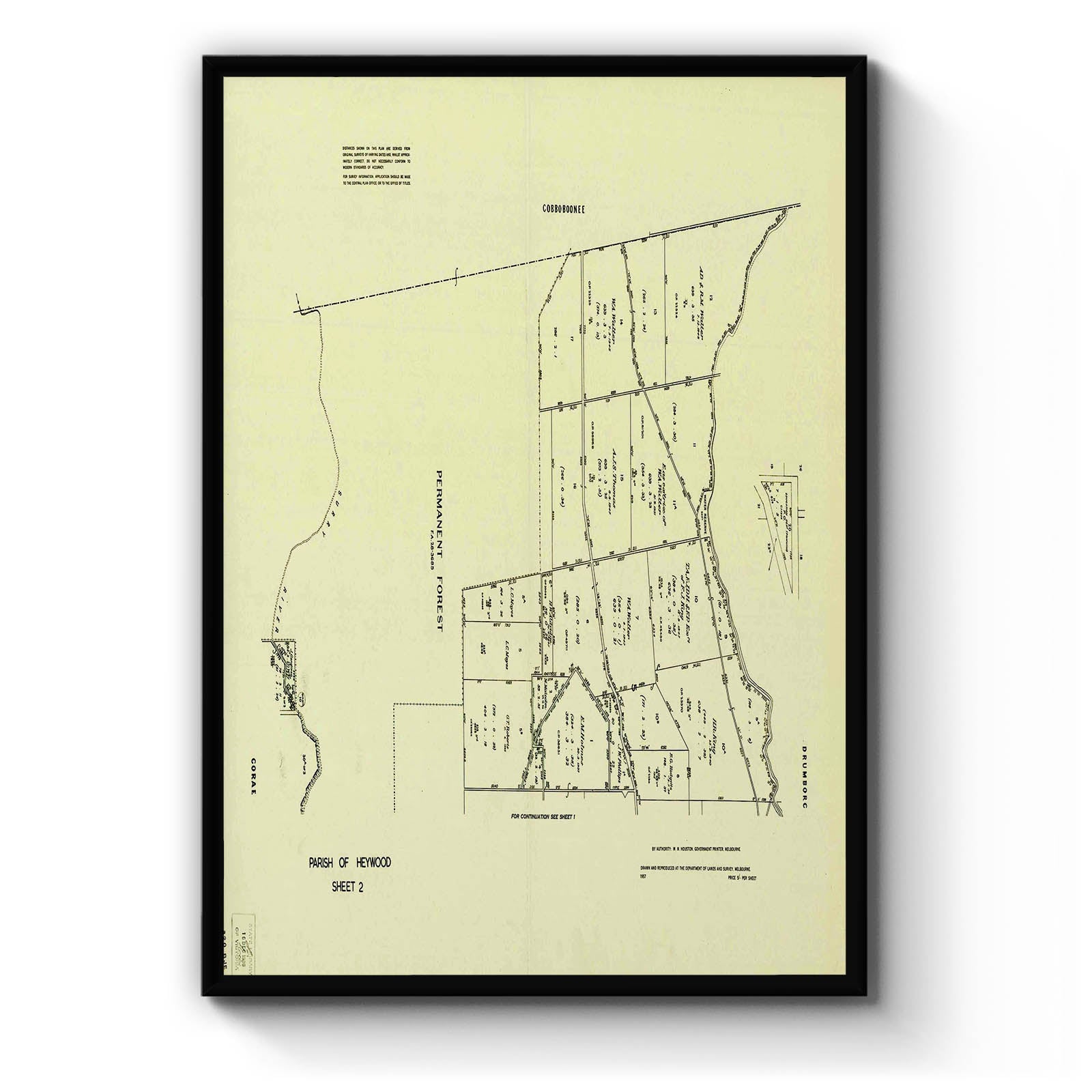 Heywood, Victoria Australia Vintage Map #5 (1957) – Vintage Maps