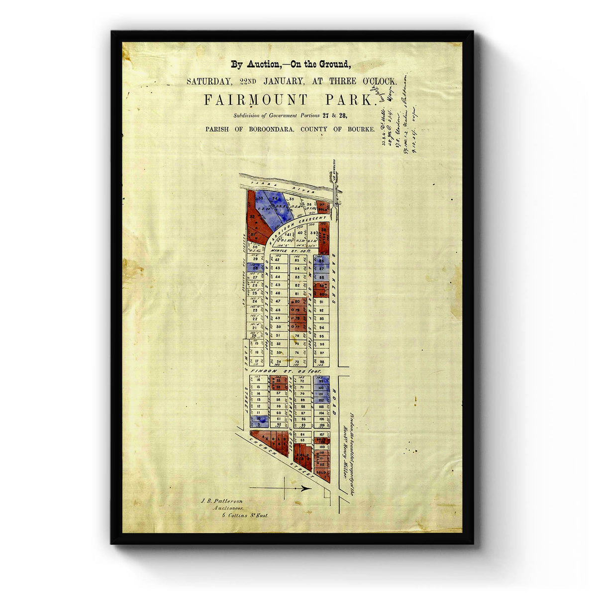 Hawthorn, Victoria Australia Vintage Map #258 (1884?) – Vintage Maps