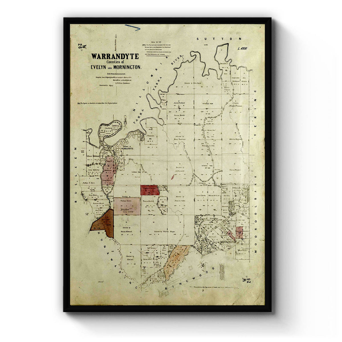 Warrandyte, Victoria Australia Vintage Map #3 (1876) – Vintage Maps