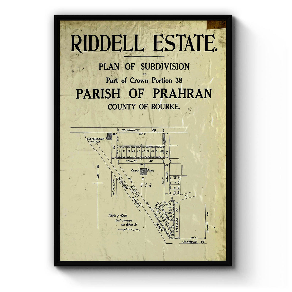 Elsternwick, Victoria Australia Vintage Map #21 (18--?) – Vintage Maps