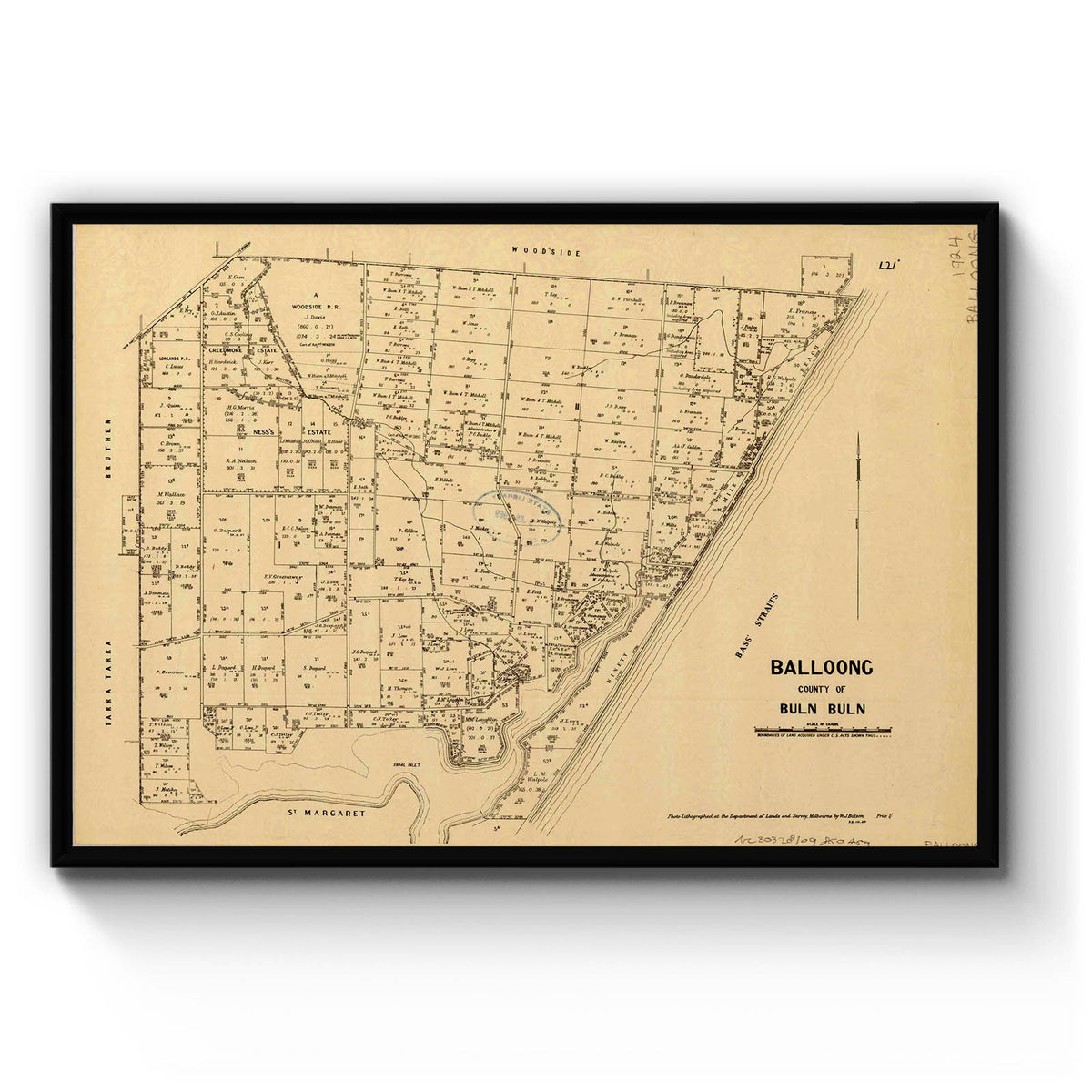 Woodside, Victoria Australia Vintage Map #2 (1924) – Vintage Maps