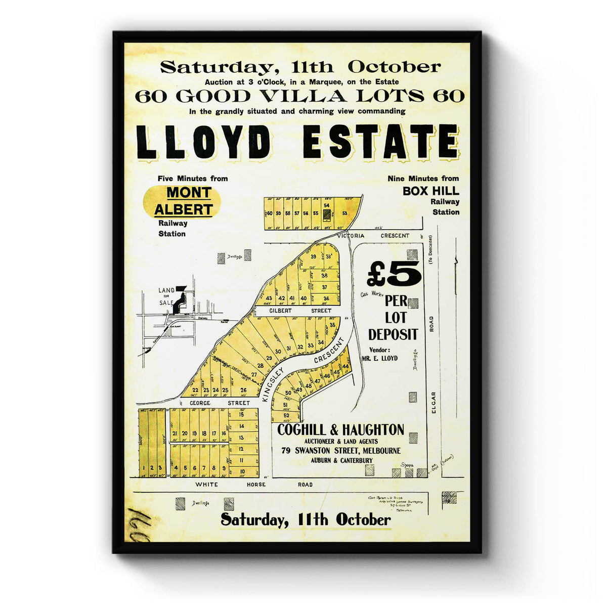 Box Hill, Victoria Australia Vintage Map #10 (1890?) – Vintage Maps