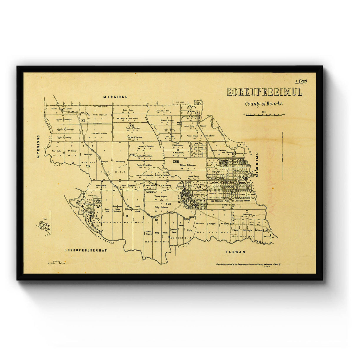 Bacchus Marsh, Victoria Australia Vintage Map #6 (1931) – Vintage Maps