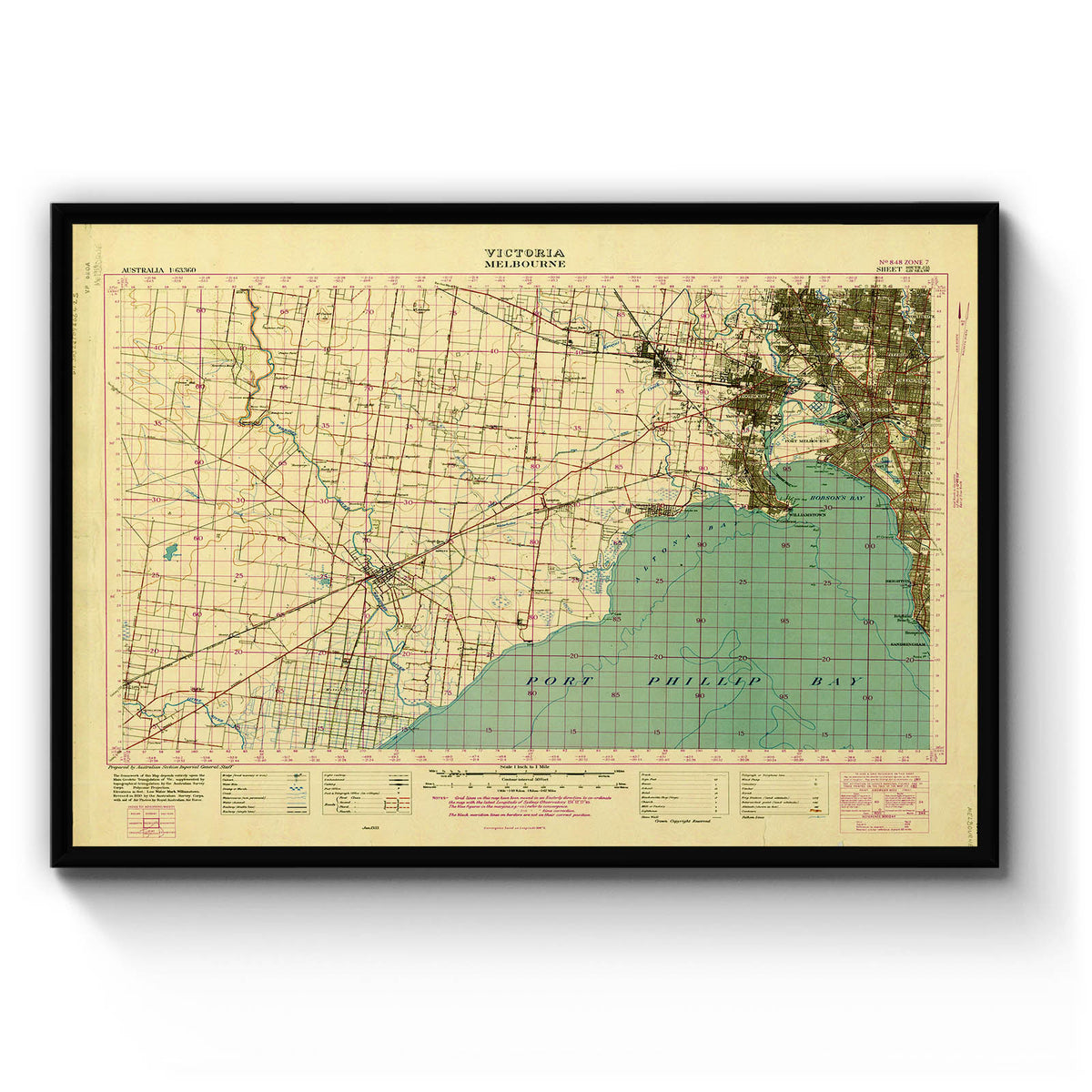 Werribee, Victoria Australia Vintage Map #12 (1933) – Vintage Maps