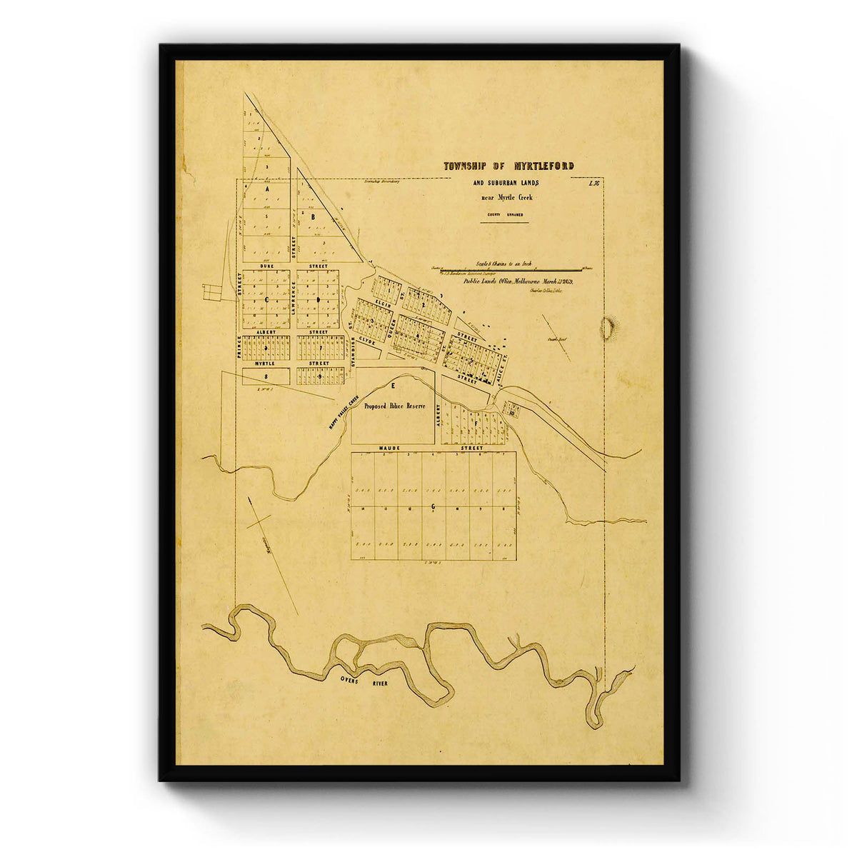 Myrtleford, Victoria Australia Vintage Map #1 (1859) – Vintage Maps