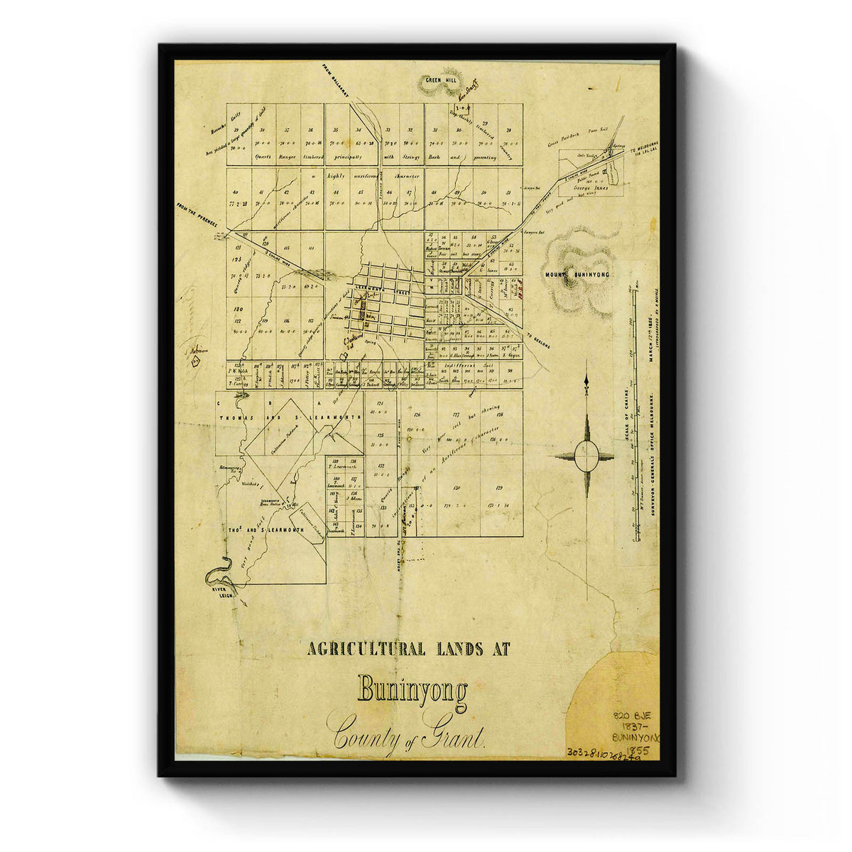 Buninyong, Victoria Australia Vintage Map #9 (1855) – Vintage Maps