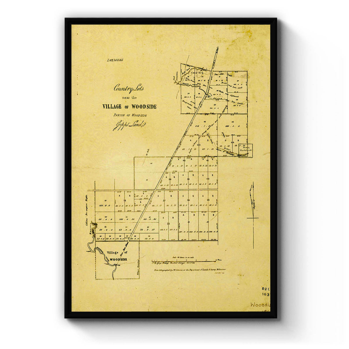 Woodside, Victoria Australia Vintage Map #3 (1861) – Vintage Maps