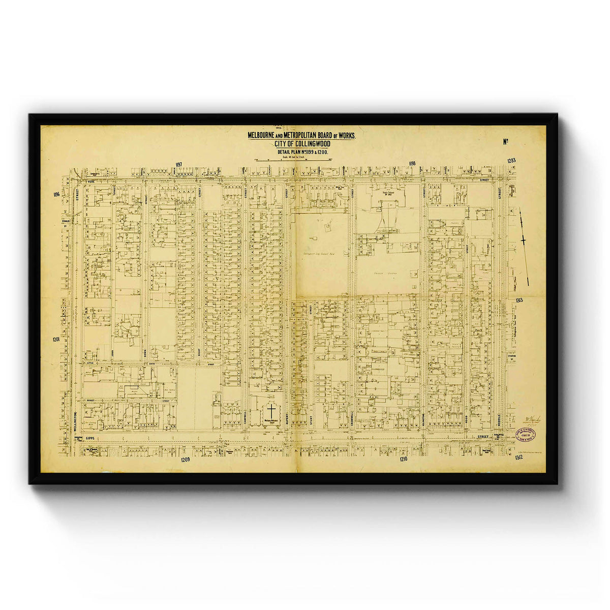 Collingwood, Victoria Australia Vintage Map #30 (1899) – Vintage Maps